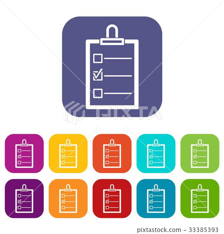To do list icons set flat-插圖素材 [33385393] - PIXTA圖庫
