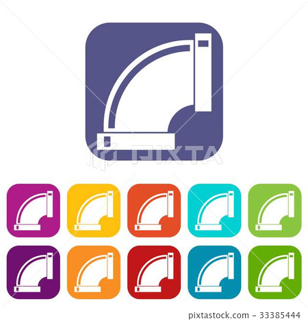 Connection pipes icons set flat - Stock Illustration [33385444] - PIXTA