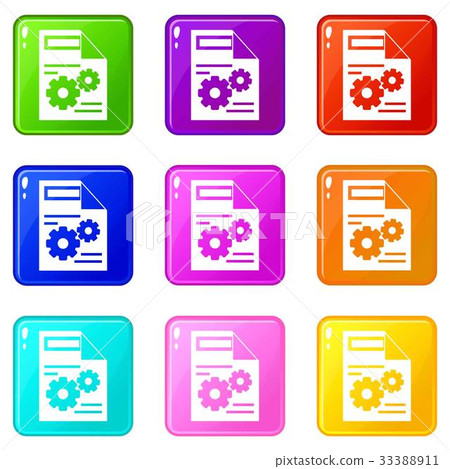 Web setting icons 9 set - Stock Illustration [33388911] - PIXTA