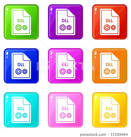 File DLL icons 9 set - Stock Illustration [33389464] - PIXTA