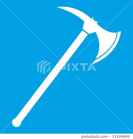 Ax icon white - Stock Illustration [33389600] - PIXTA