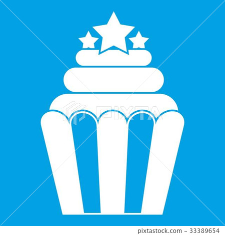 Popcorn icon white - Stock Illustration [33389654] - PIXTA
