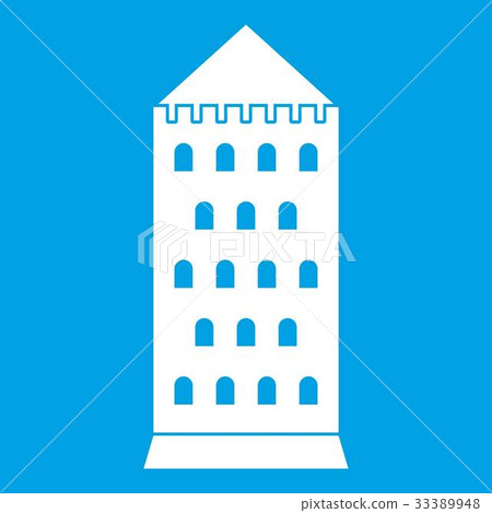 Ancient building icon white - Stock Illustration [33389948] - PIXTA