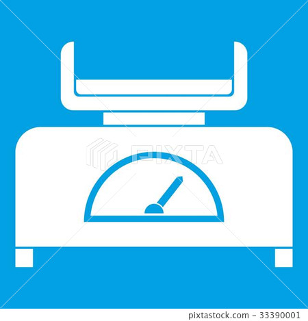 Weight scale icon white - Stock Illustration [33390001] - PIXTA
