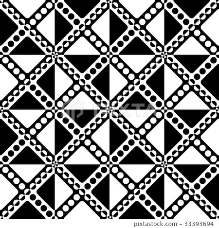 Seamless Circle and Triangle Pattern - Stock Illustration [33393694 ...