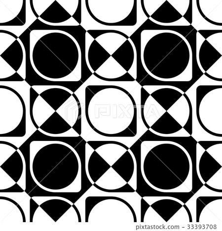 Seamless Square, Triangle and Circle Pattern - Stock Illustration ...