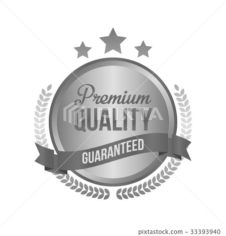 Vector High Quality Metal Silver Sign, Round Label - Stock Illustration ...