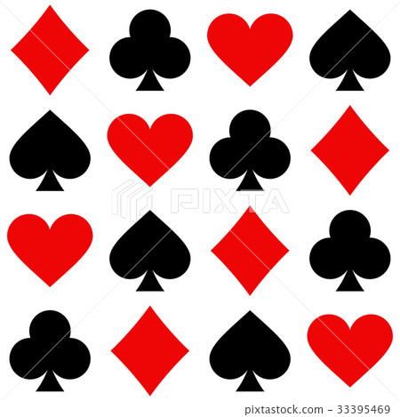 Playing card seamless pattern - Stock Illustration [33395469] - PIXTA