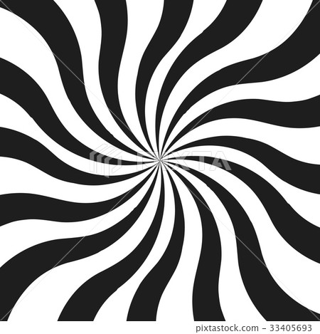 Abstract monochrome curly rays vector illustration - Stock Illustration ...