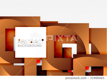Squares geometric object in light 3d space - Stock Illustration ...