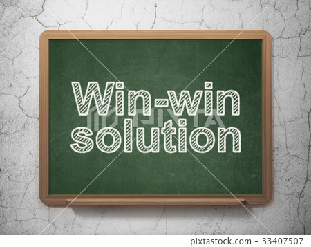 Business concept: Win-win Solution on chalkboard - Stock Illustration ...