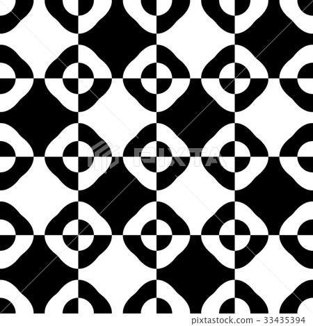 Seamless Square and Circle Pattern - Stock Illustration [33435394] - PIXTA