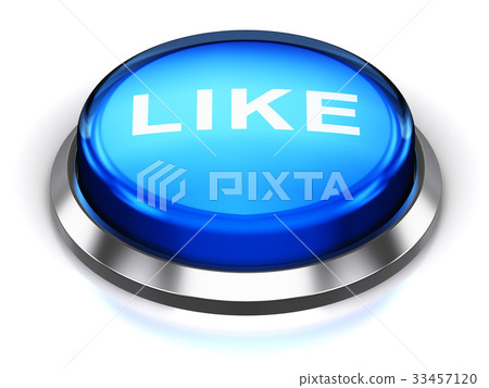 Blue round Like button - Stock Illustration [33457120] - PIXTA