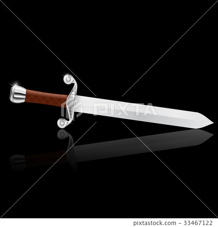 Dagger on black background - Stock Illustration [33467122] - PIXTA