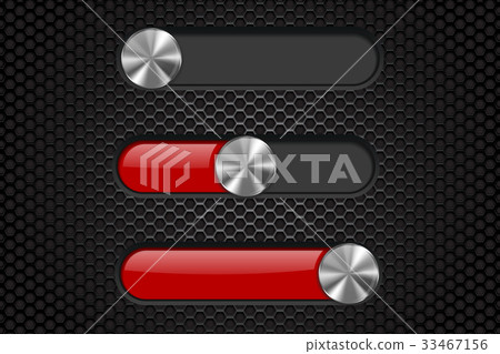 Interface slider bar. Red bar on black background - Stock Illustration ...