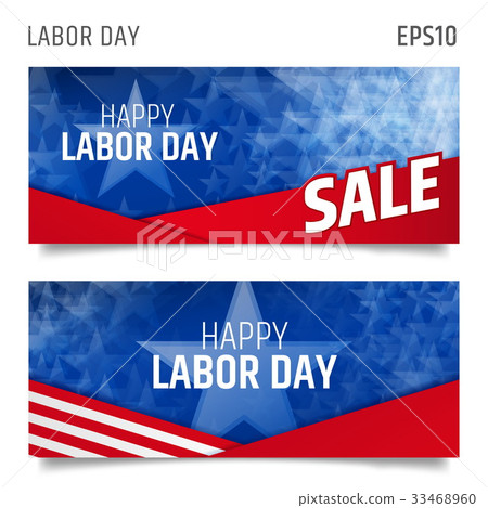 Labor day horizontal banners - Stock Illustration [33468960] - PIXTA