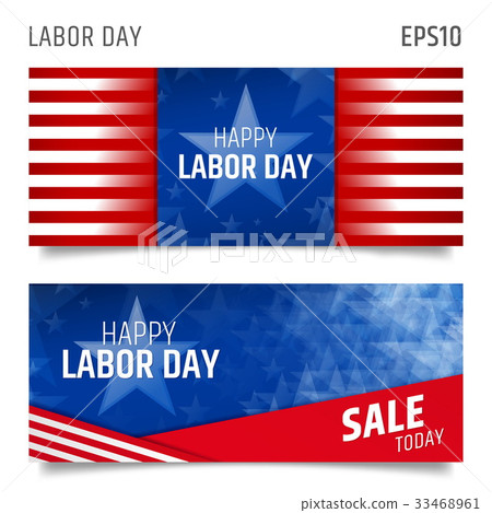 Labor day horizontal banners - Stock Illustration [33468961] - PIXTA