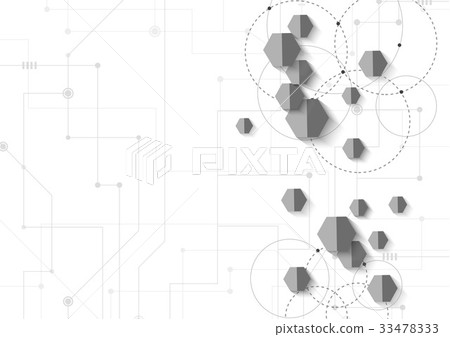 Vector technology concept. Connected Lines - Stock Illustration ...
