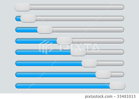 Blue slider bar. User interface control panel - Stock Illustration ...