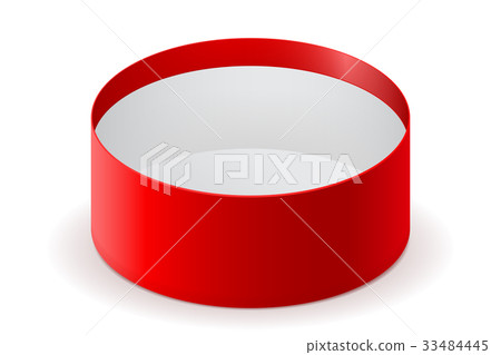 Round open box. Red box - Stock Illustration [33484445] - PIXTA