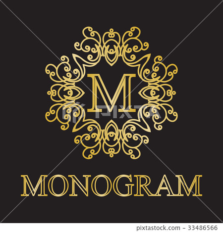 monogram template - Stock Illustration [33486566] - PIXTA