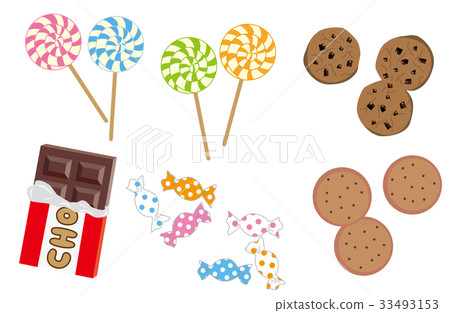 5 kinds of sweets set - Stock Illustration [33493153] - PIXTA