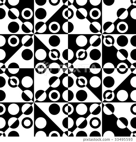 Seamless Circle, Square and Triangle Pattern - Stock Illustration ...