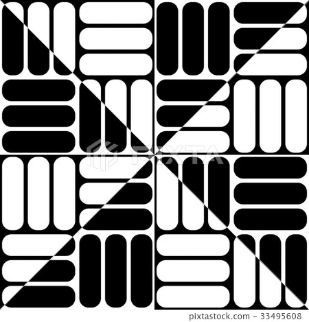 Seamless Triangle and Square Pattern - Stock Illustration [33495608 ...