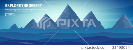 Desert trip header. Extreme tourism and travelling - Stock Illustration ...