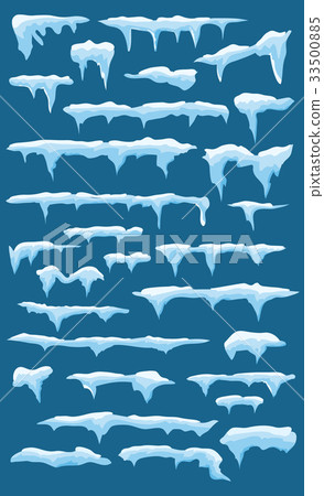 Set of Isolated snow cap - Stock Illustration [33500885] - PIXTA