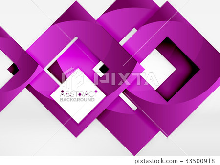 Squares geometric object in light 3d space - Stock Illustration ...