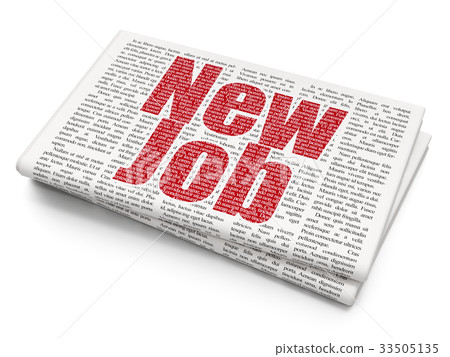 Business concept: New Job on Newspaper background - Stock Illustration ...