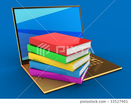3d illustration of golden computer - Stock Illustration [33527401] - PIXTA