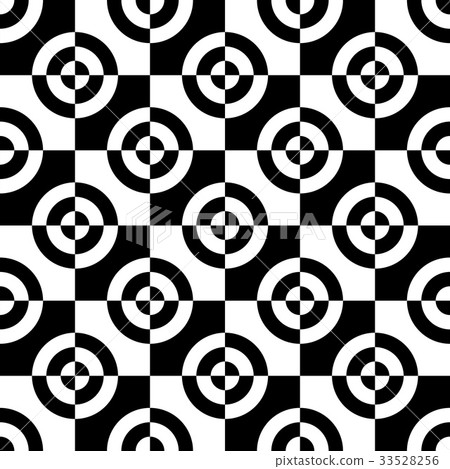 Seamless Circle and Square Pattern - Stock Illustration [33528256] - PIXTA