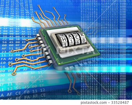 3d illustration of electronic microprocessor - Stock Illustration ...