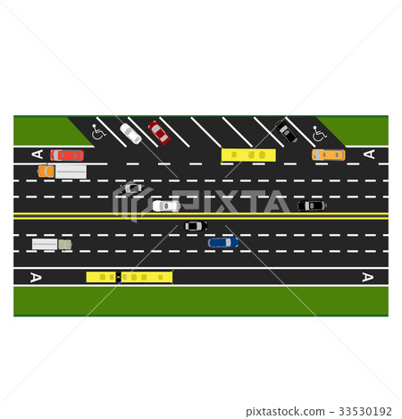 Road infographics. Plot road, highway, street - Stock Illustration ...