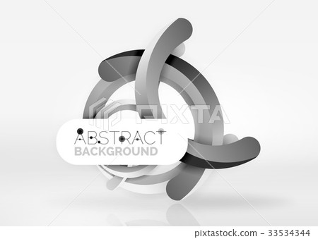 Modern 3d ring vector abstract background - Stock Illustration ...