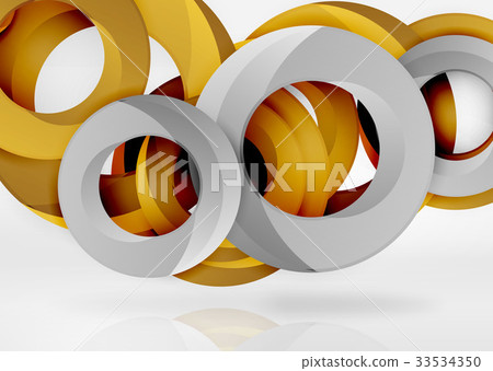 Modern 3d ring vector abstract background - Stock Illustration ...