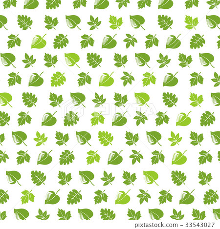 Spring background with green leaves - Stock Illustration [33543027] - PIXTA