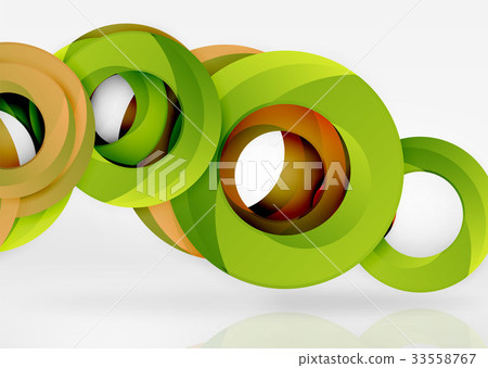 Modern 3d ring vector abstract background - Stock Illustration ...