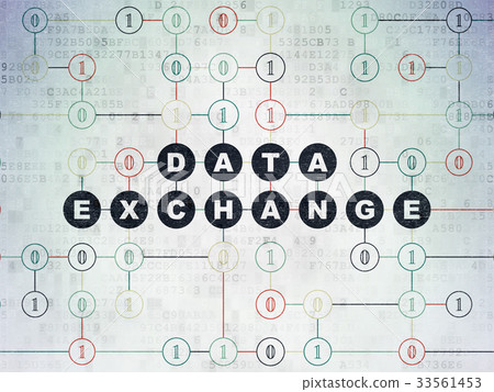 Information concept: Data Exchange on Digital Data - Stock Illustration ...