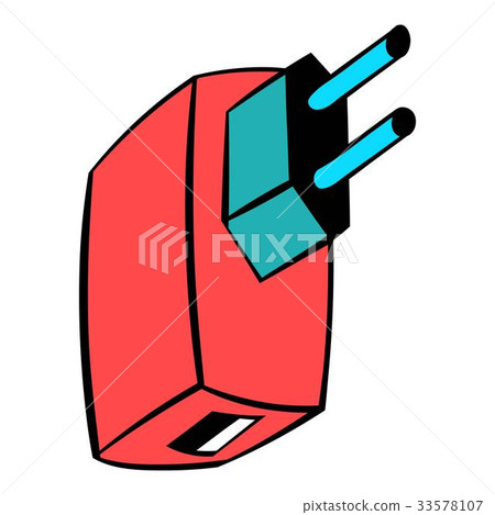 Electric power adapter icon cartoon - Stock Illustration [33578107] - PIXTA