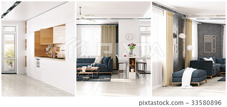 modern apartment composition set - Stock Illustration [33580896] - PIXTA