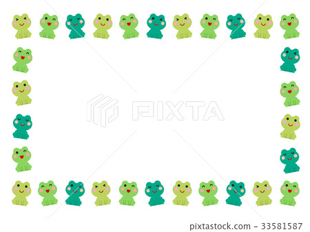 Frog illustration material background frame - Stock Illustration ...