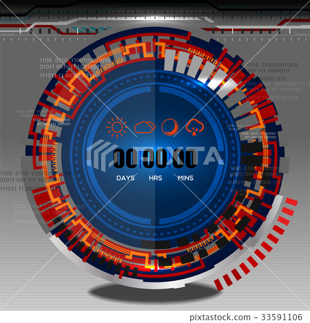 cyber timer technology - Stock Illustration [33591106] - PIXTA