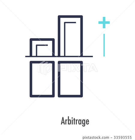 Arbitrage icon thin line design. vector symbol - Stock Illustration ...