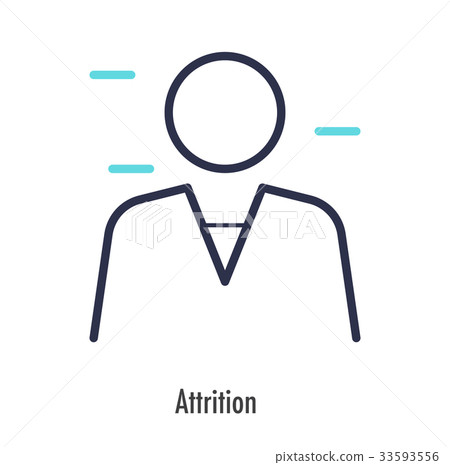 Attrition icon thin line. vector symbol - Stock Illustration [33593556 ...
