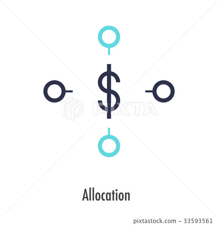 Allocation icon design. vector symbol. - Stock Illustration [33593561 ...