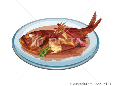 Boiled fish - Stock Illustration [33596184] - PIXTA