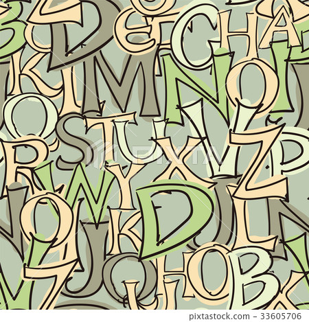 Seamless background hand drawn style letters - Stock Illustration ...
